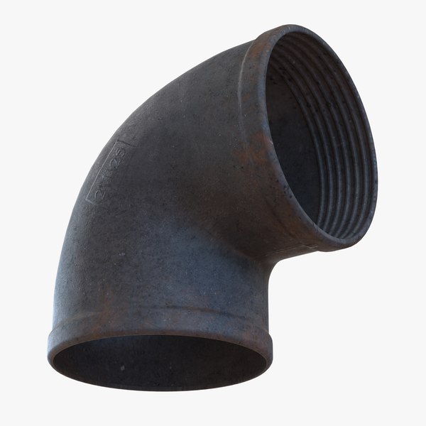 3d iron pipe elbow 2
