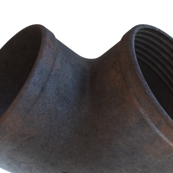 3d iron pipe elbow 2