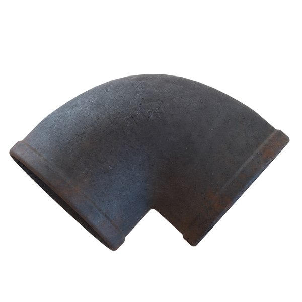 3d iron pipe elbow 2