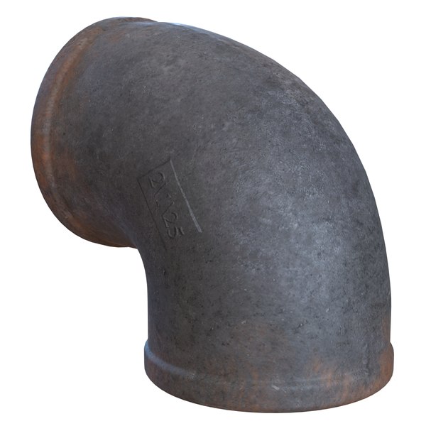 3d iron pipe elbow 2