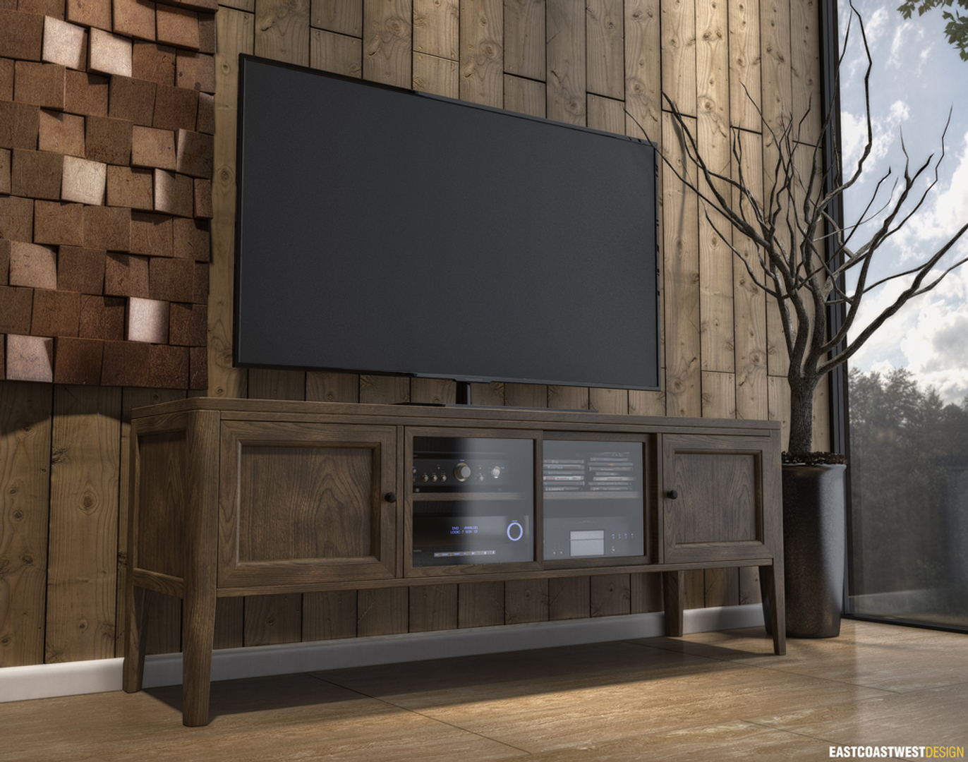 maya danish modern entertainment center