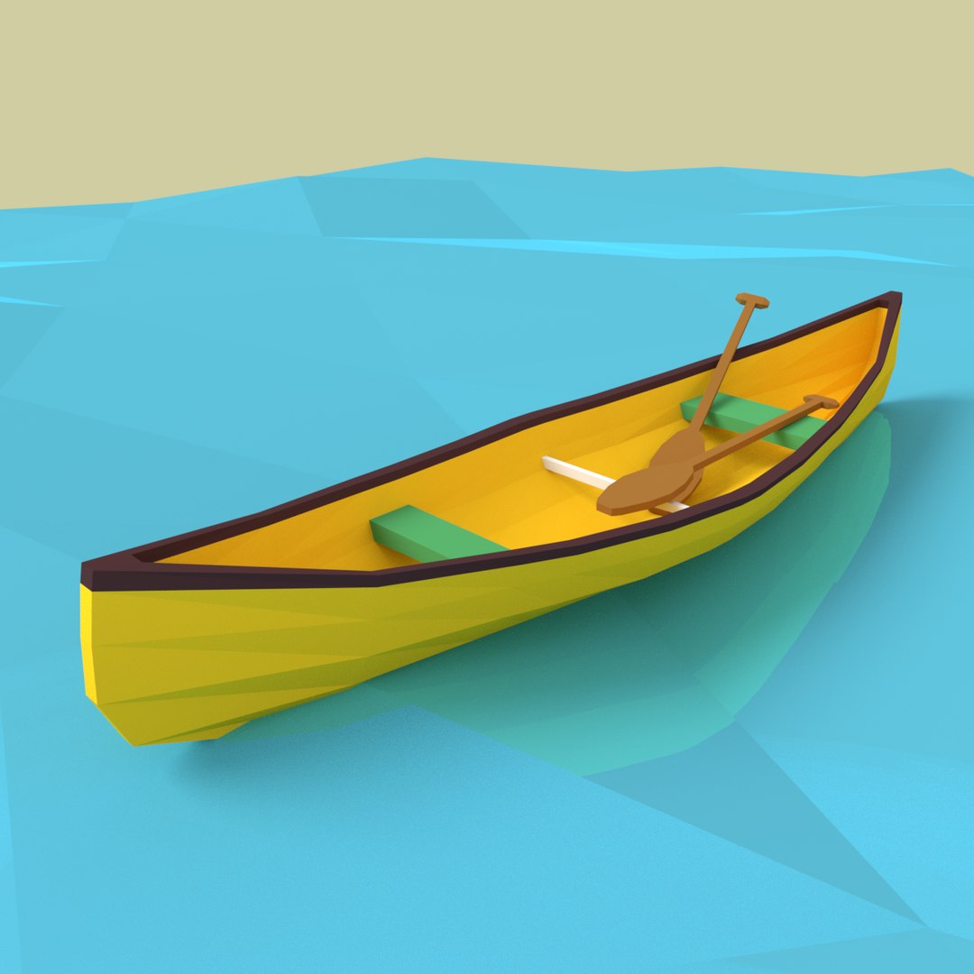 Cartoon Canoe Model - TurboSquid 1320751