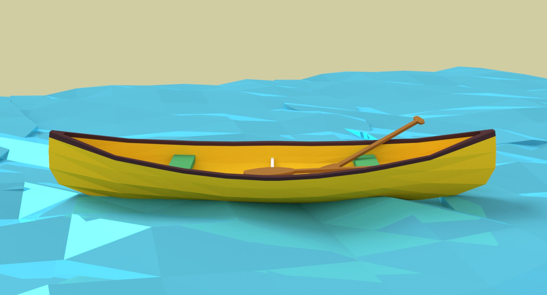 Cartoon Canoe Model - TurboSquid 1320751
