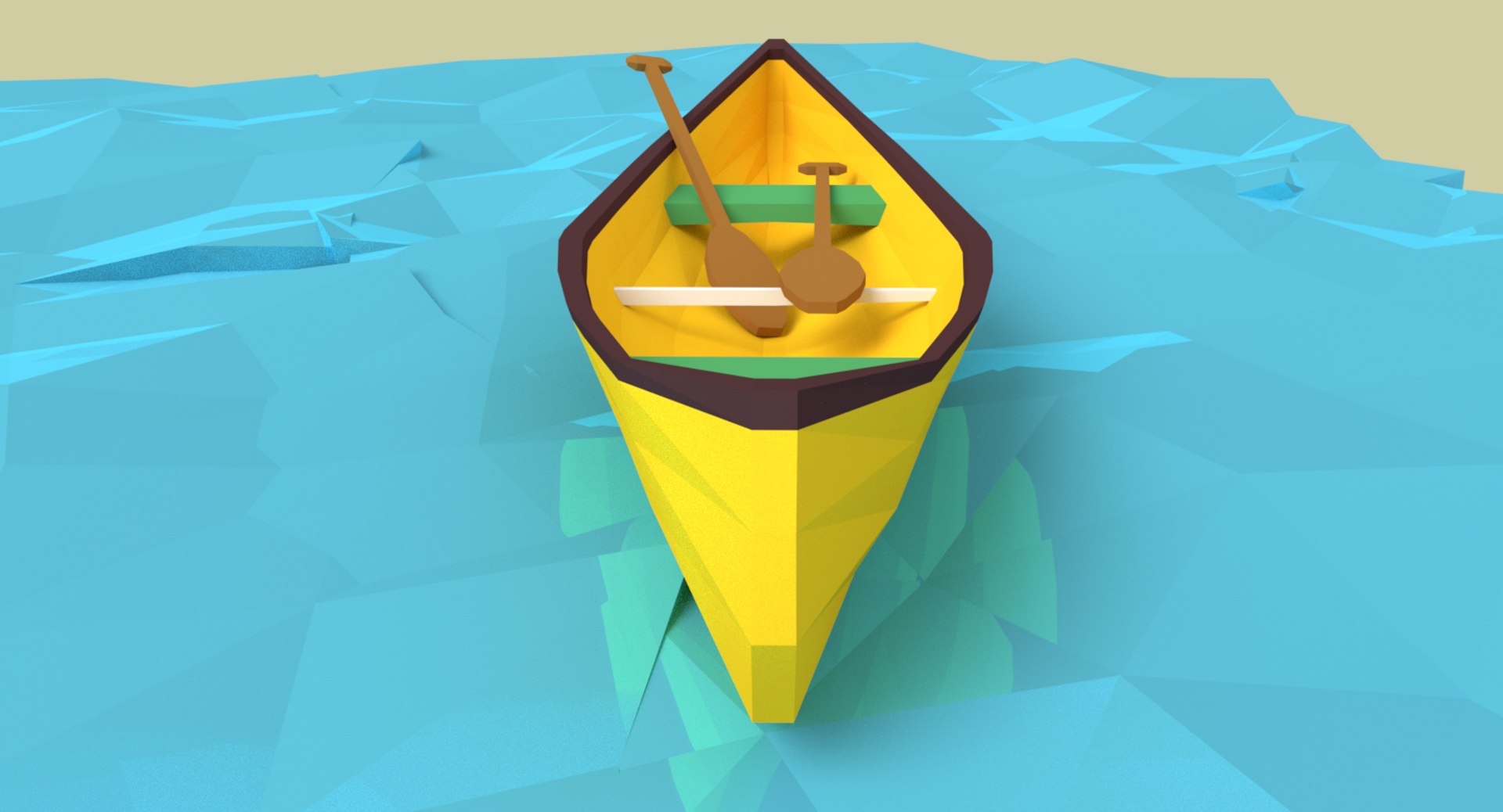 Cartoon Canoe Model - TurboSquid 1320751