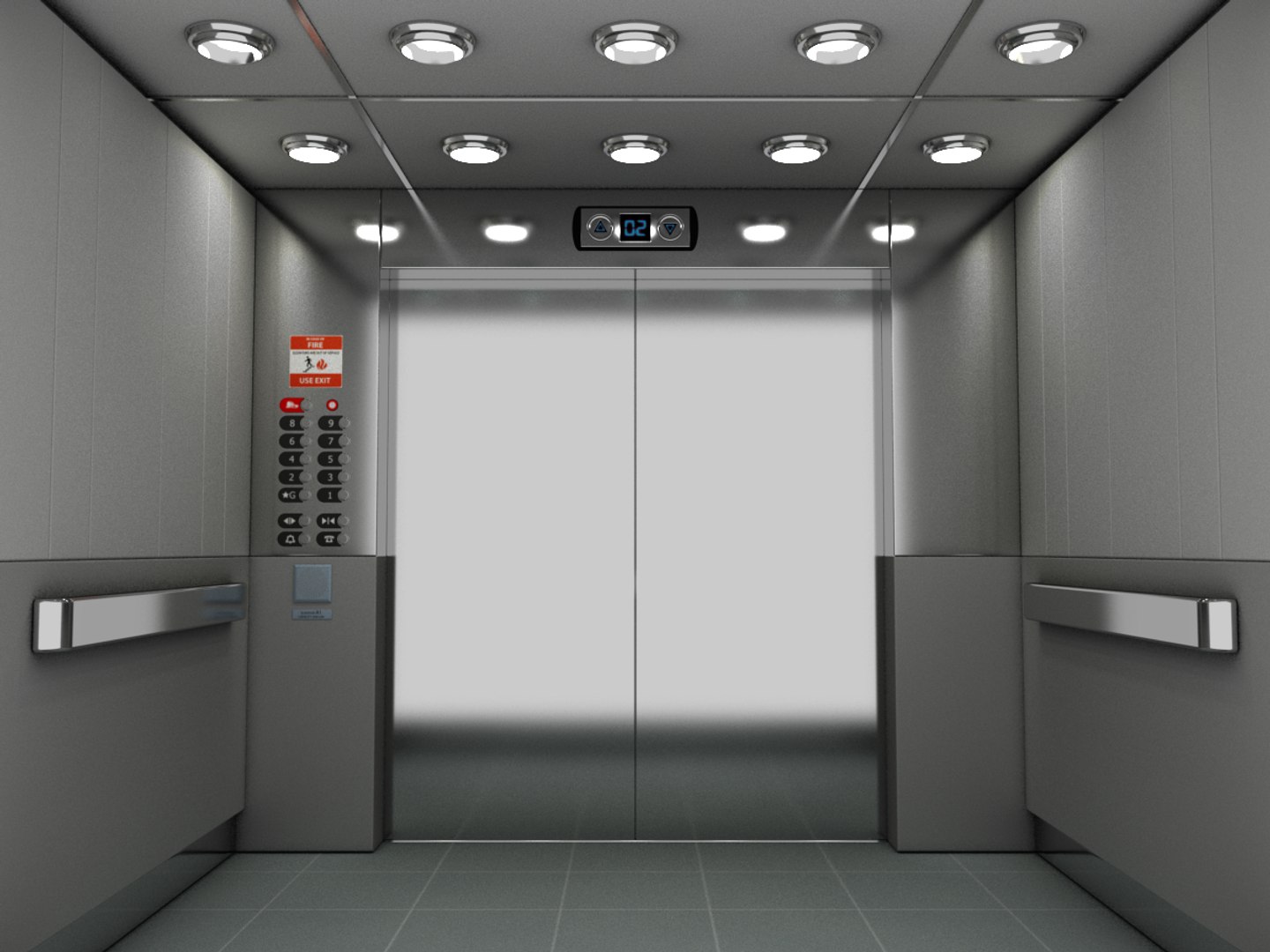 Scene elevator lobby interior 3D model - TurboSquid 1401712