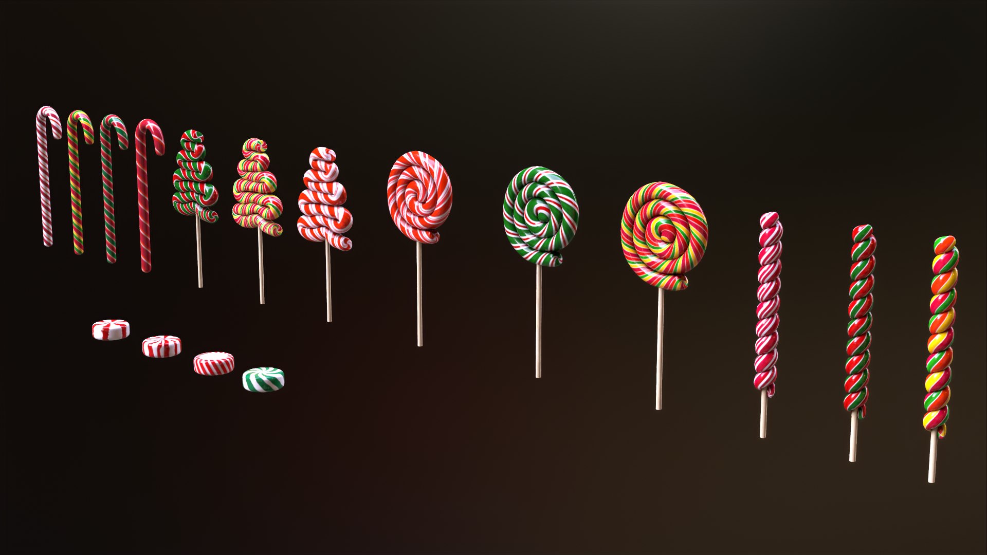 Christmas Candy Sweet Model - TurboSquid 1660167