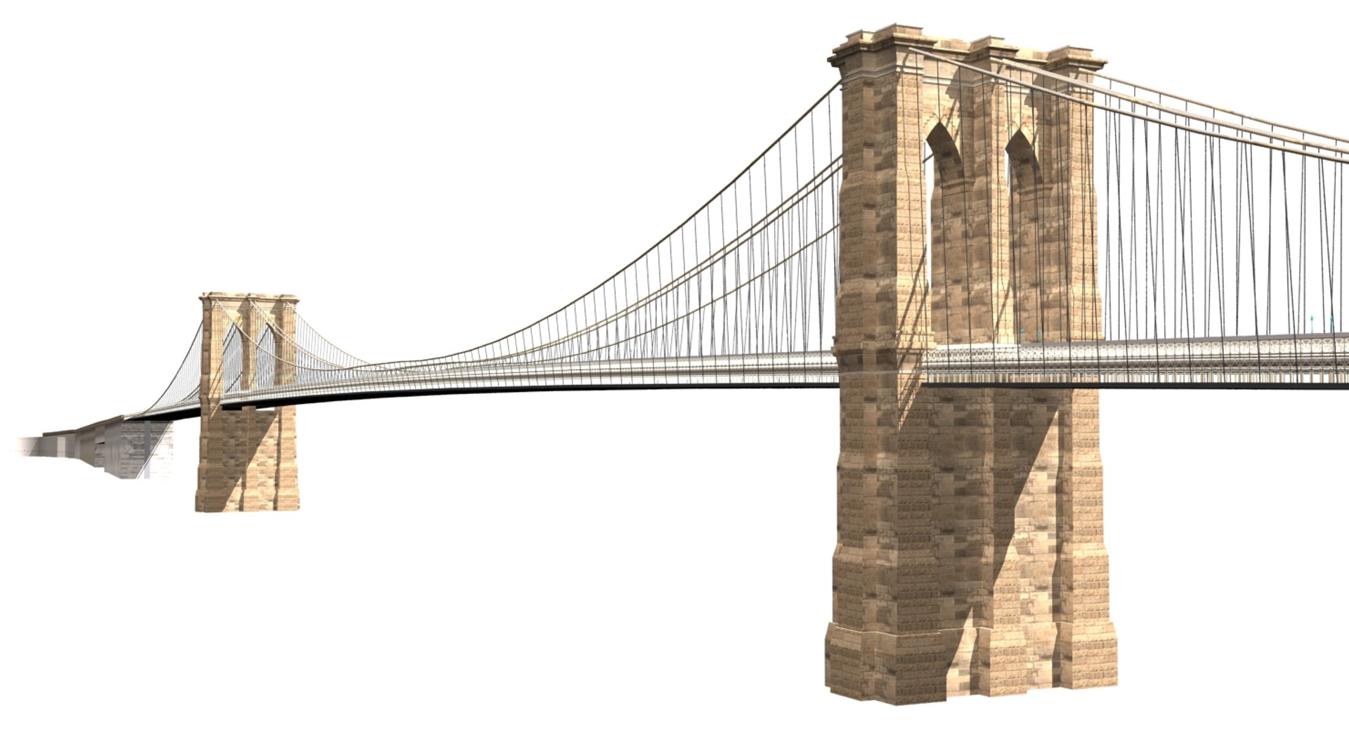 3D Brooklyn Bridge Model - TurboSquid 1270175