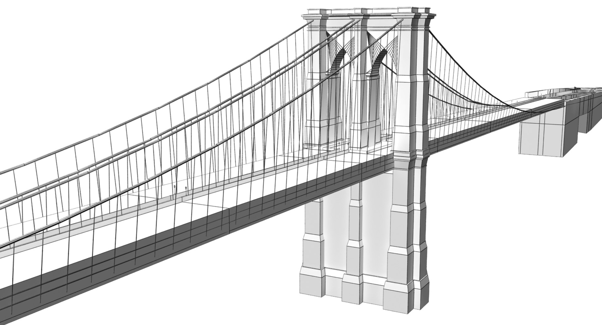 3D Brooklyn Bridge Model - TurboSquid 1270175