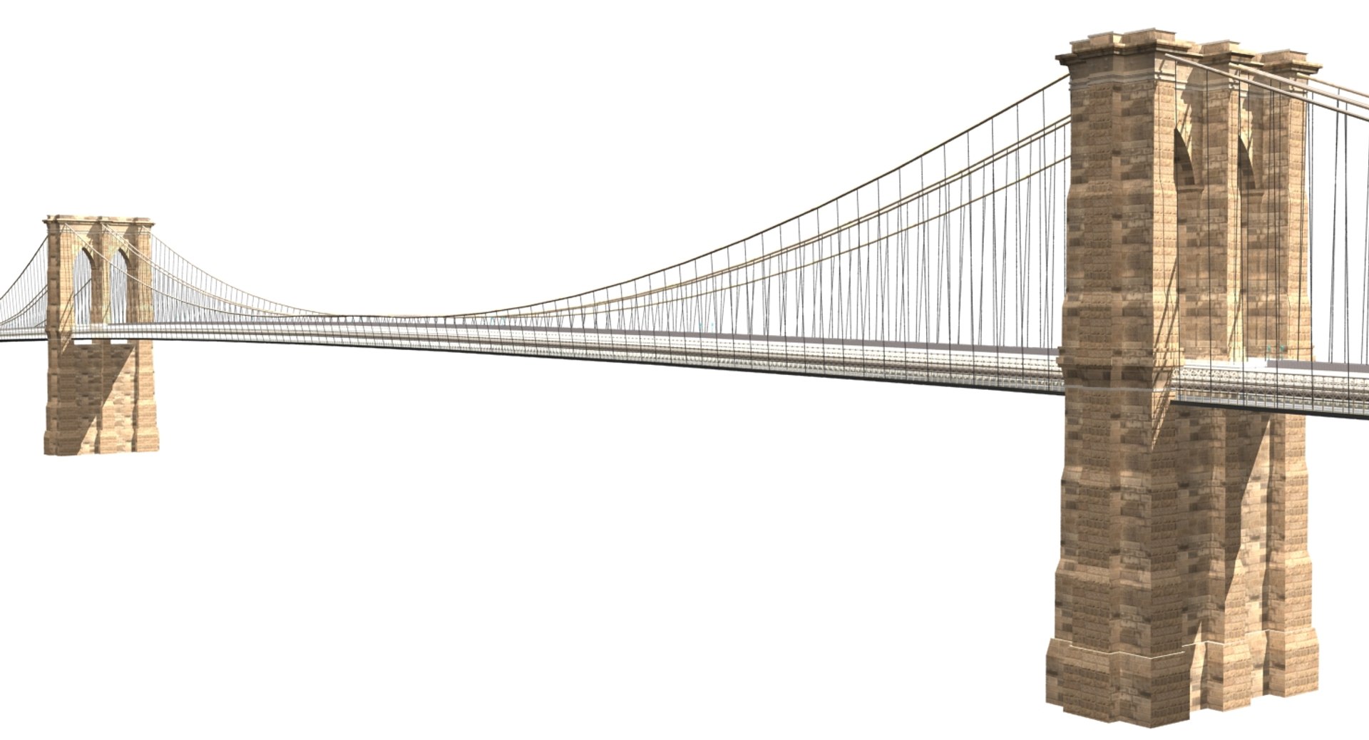 3D Brooklyn Bridge Model - TurboSquid 1270175