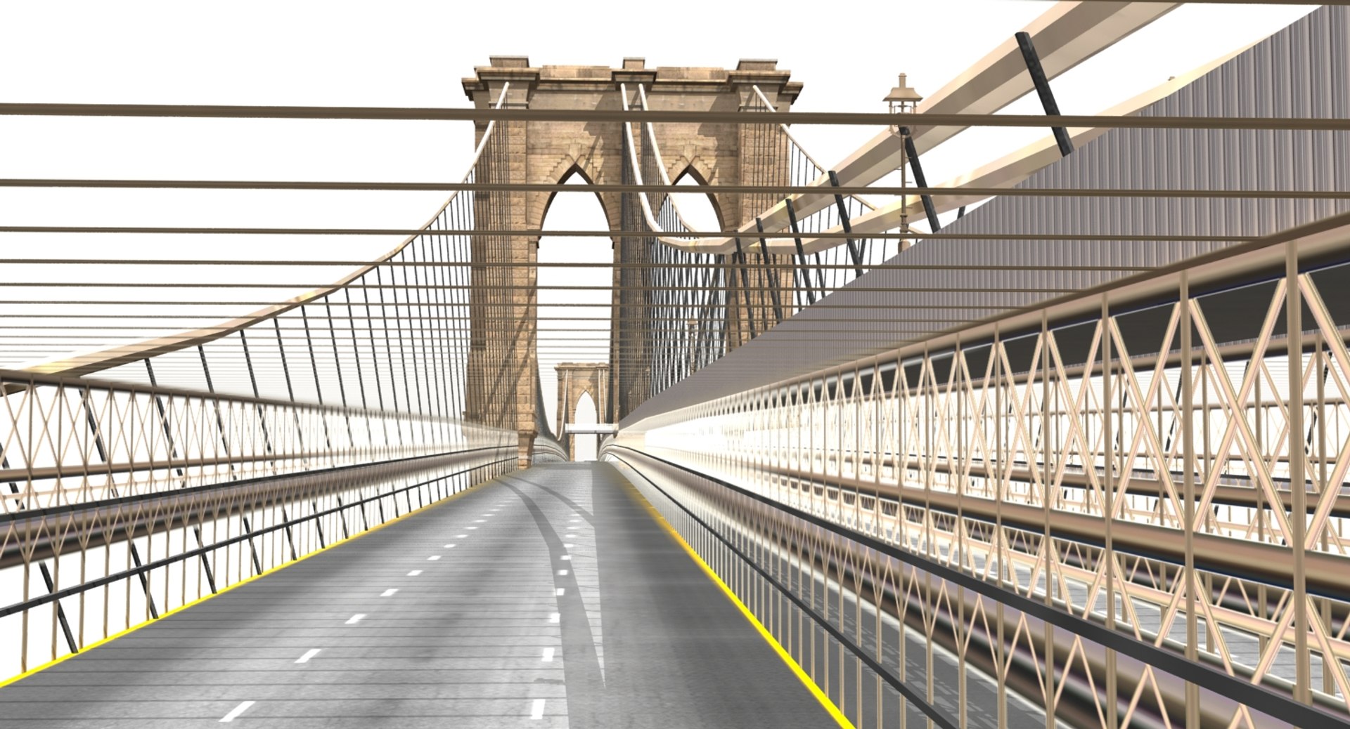 3D Brooklyn Bridge Model - TurboSquid 1270175