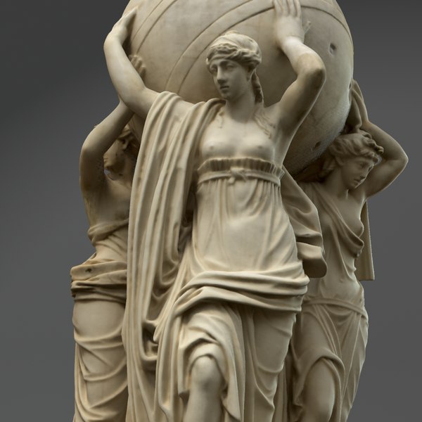 obj statue caryatids