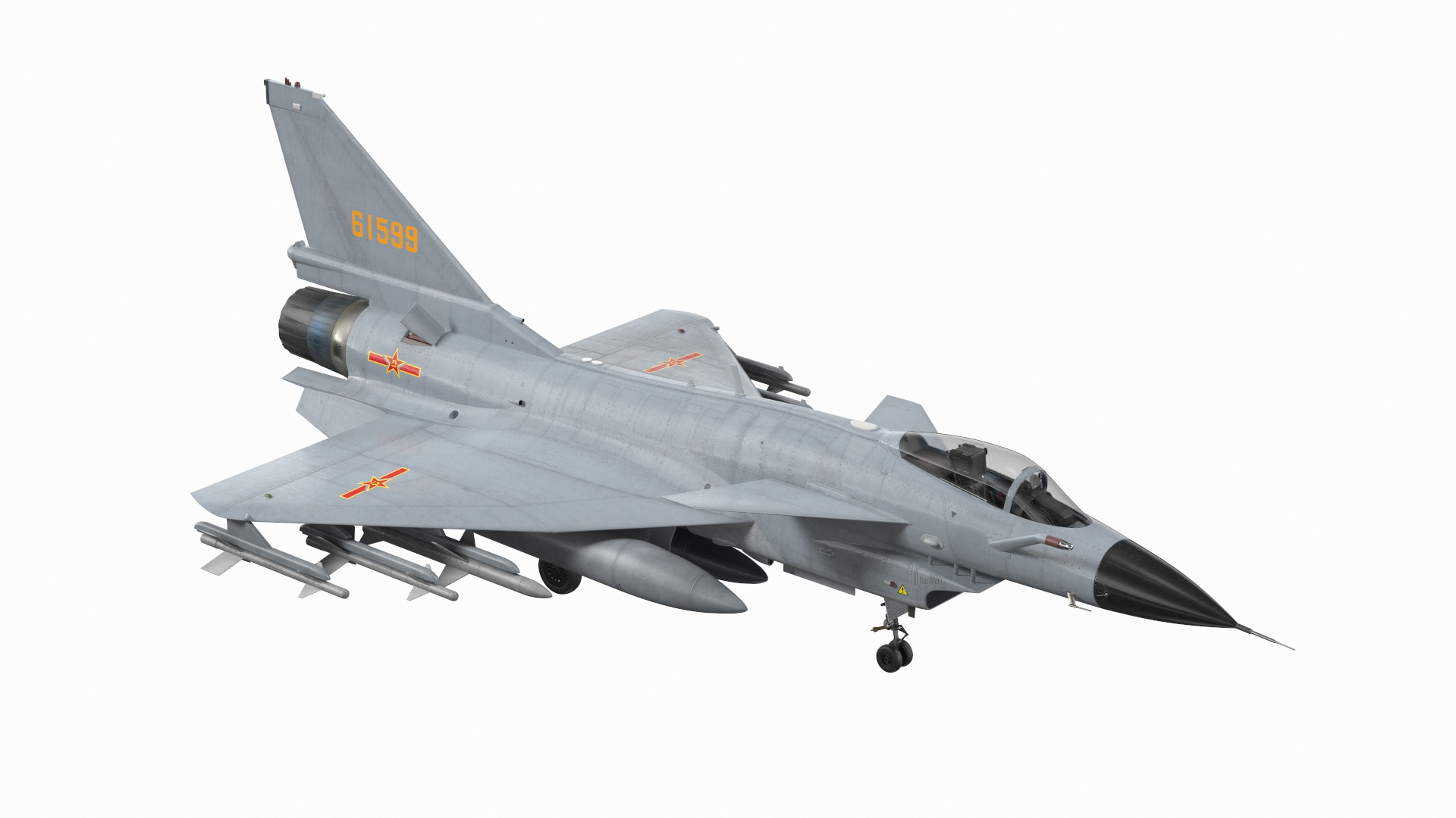 3D Modern Multirole Combat Aircraft J-10 Fighter Jet Rigged For Cinema ...