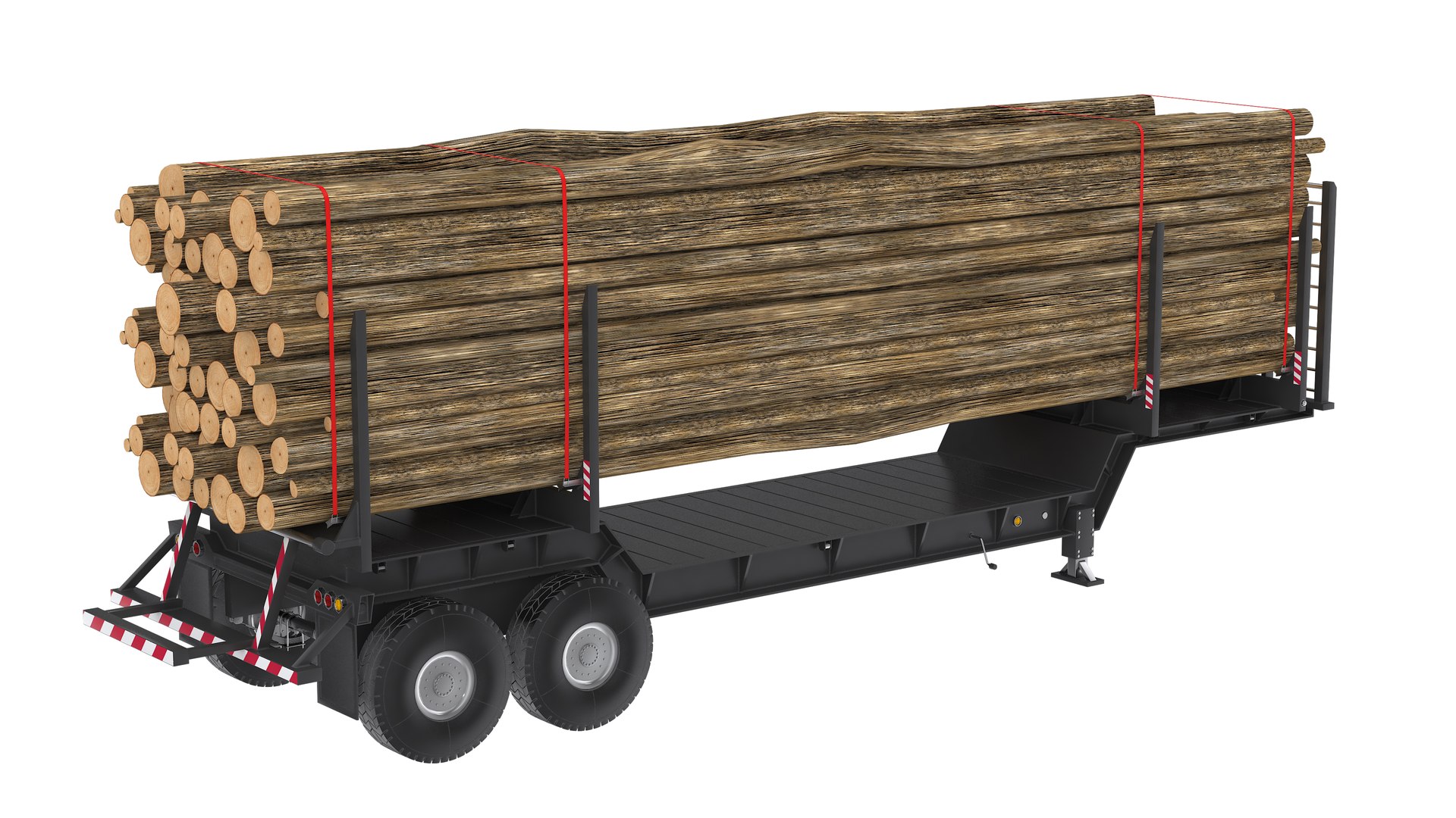 Logging Trailer With Logs Model - TurboSquid 2298056