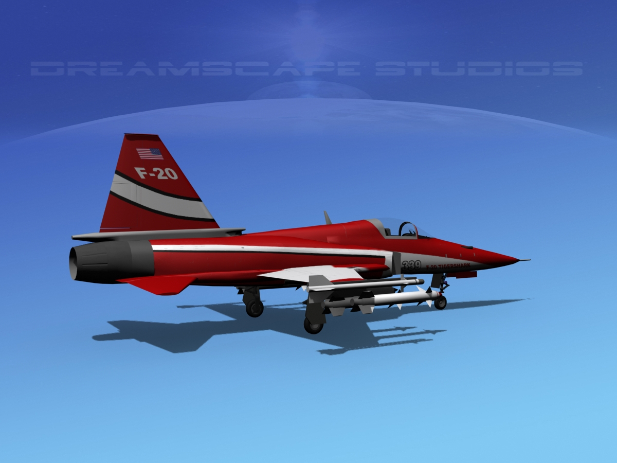 northrop tigershark f-20 fighter 3d model