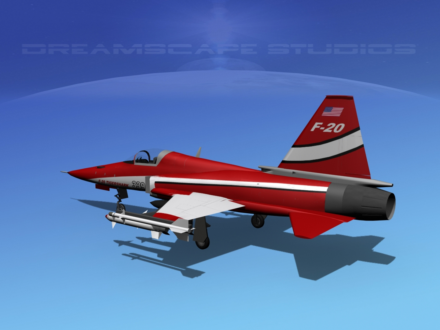 northrop tigershark f-20 fighter 3d model