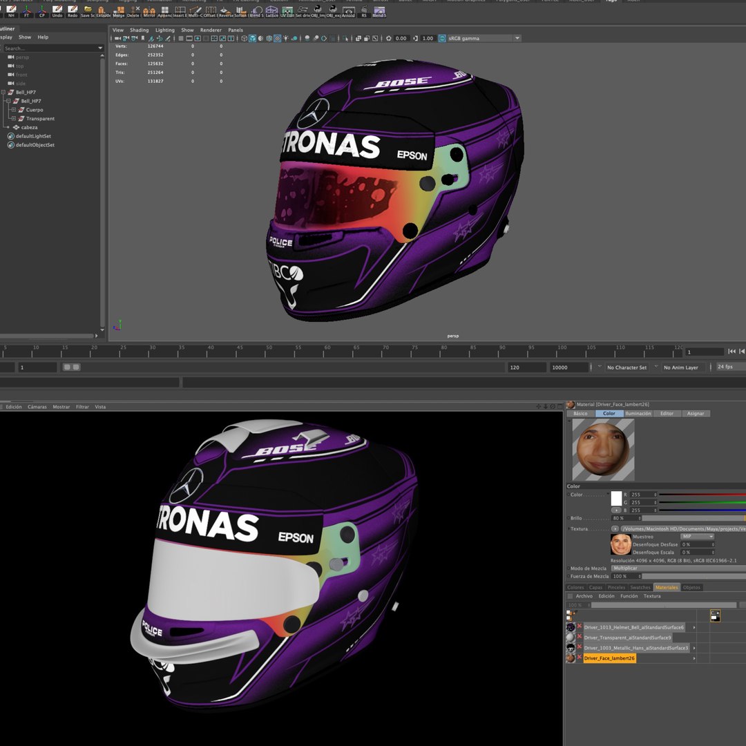 Hamilton 2020 Helmet Model - TurboSquid 1588037