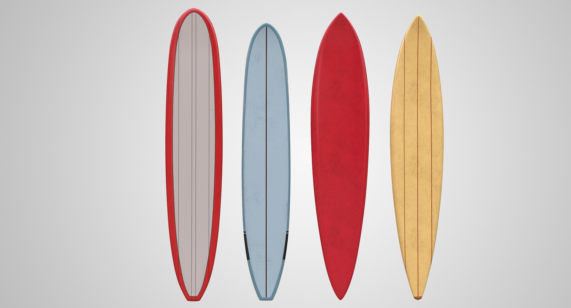 Retro Longboards Board 3D Model - TurboSquid 1324956
