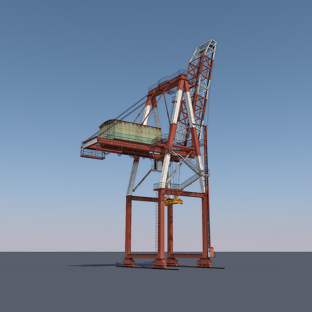 Port container crane 3D model - TurboSquid 1149189