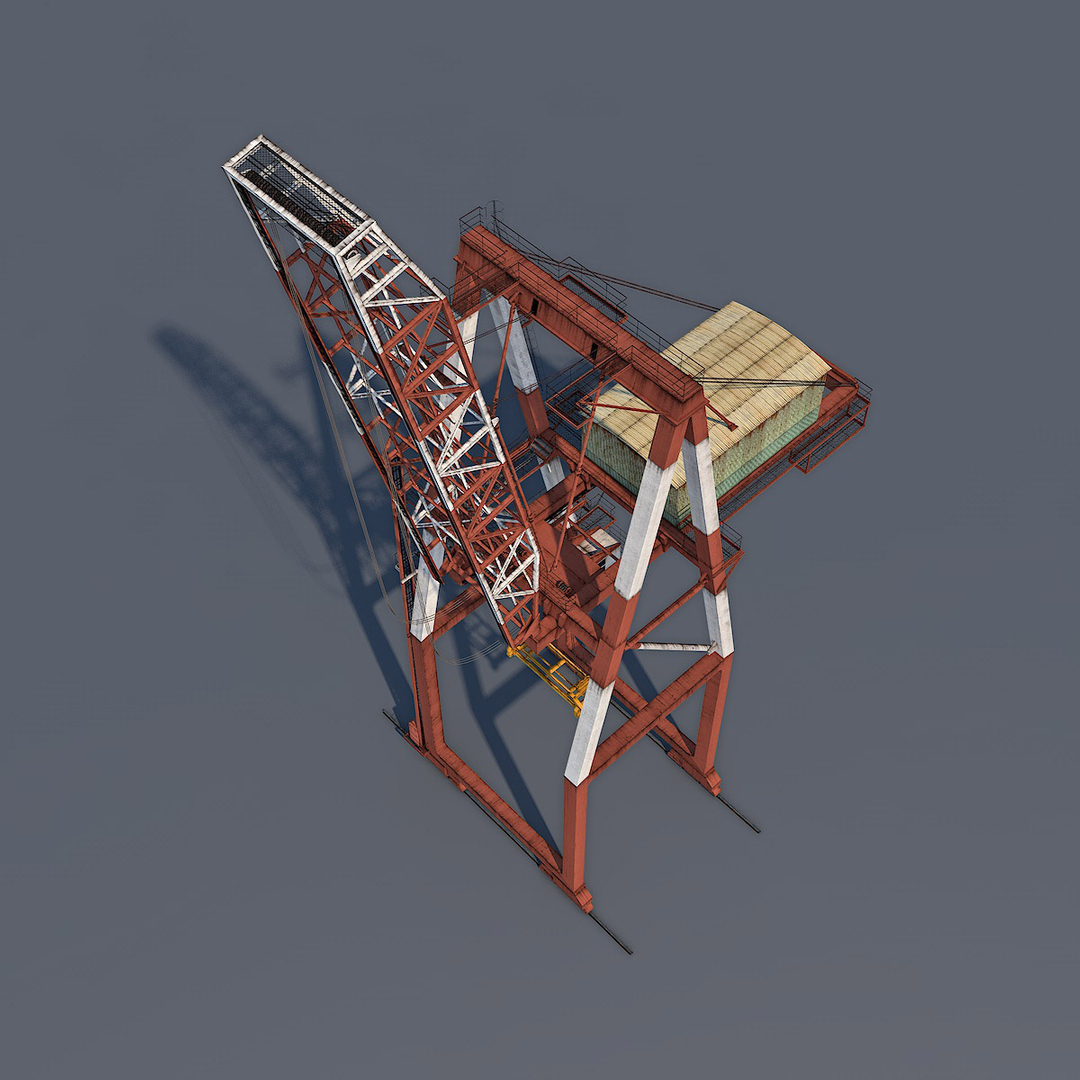 Port container crane 3D model - TurboSquid 1149189