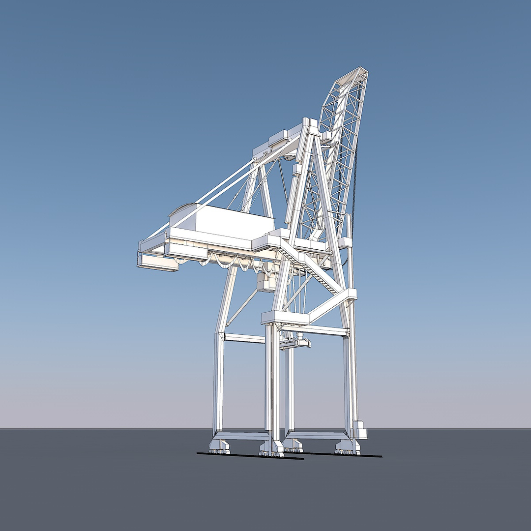 Port container crane 3D model - TurboSquid 1149189