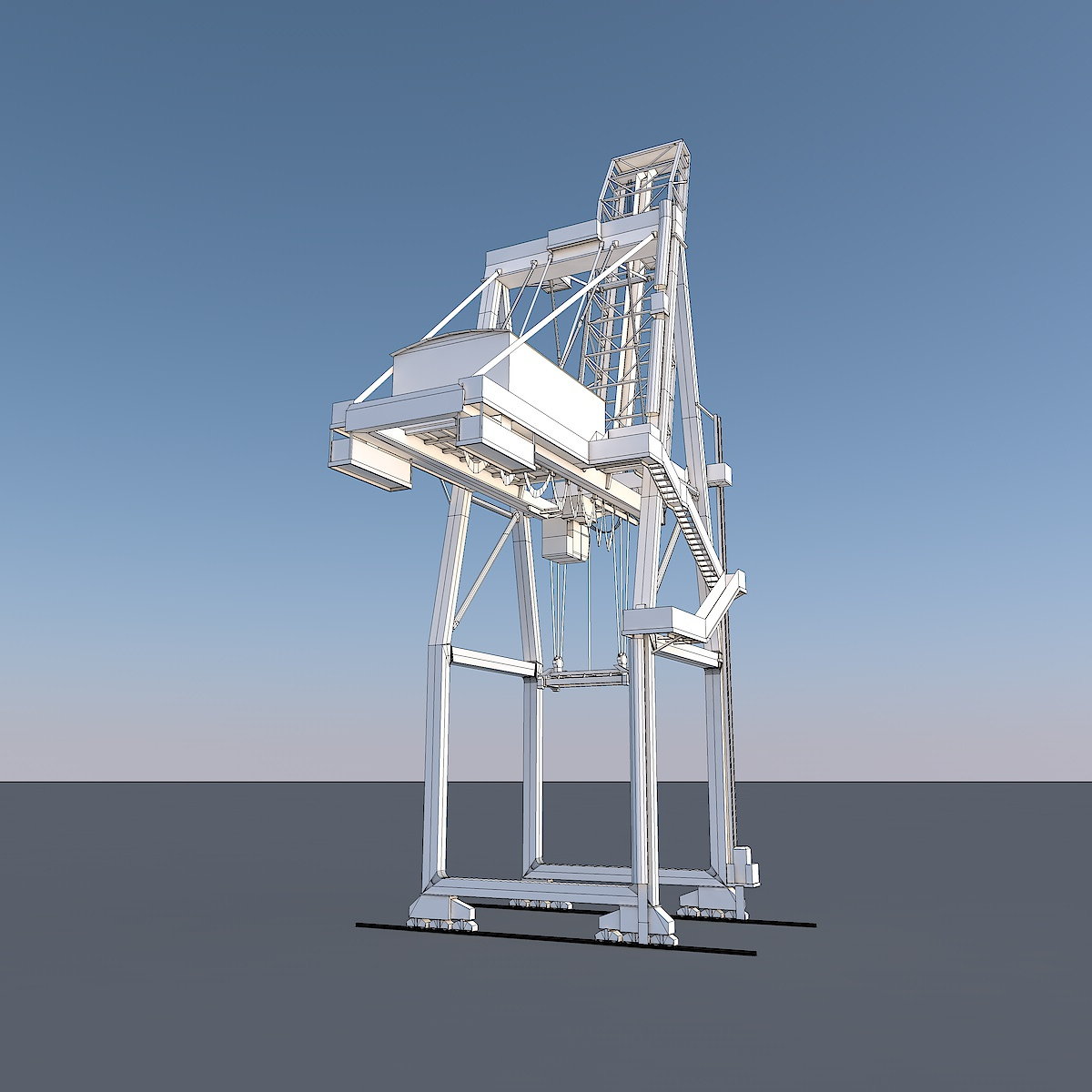 Port container crane 3D model - TurboSquid 1149189
