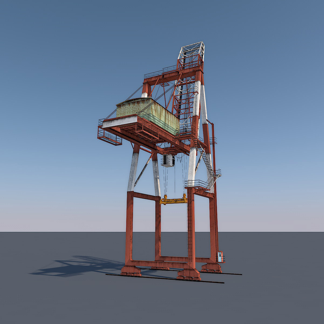 Port container crane 3D model - TurboSquid 1149189