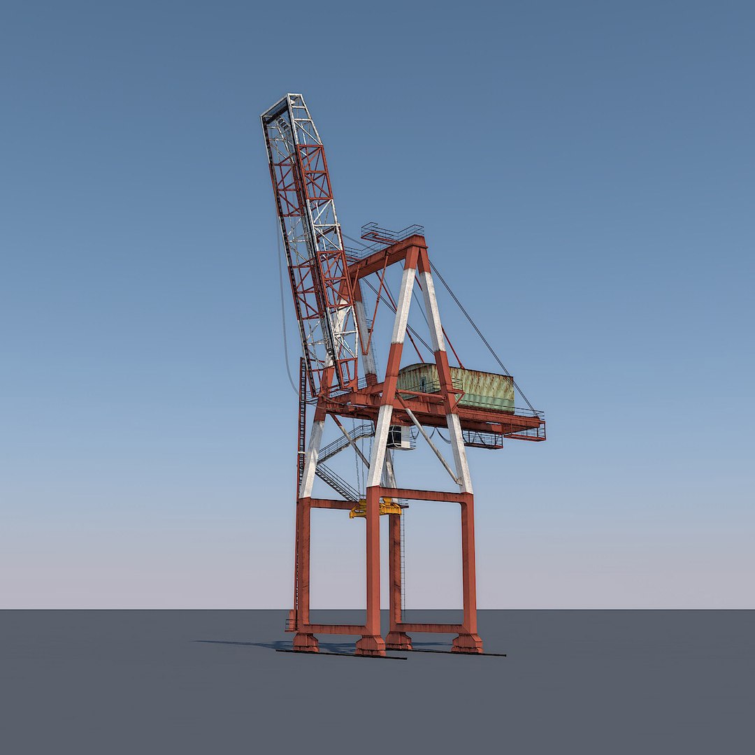 Port Container Crane 3D Model - TurboSquid 1149189