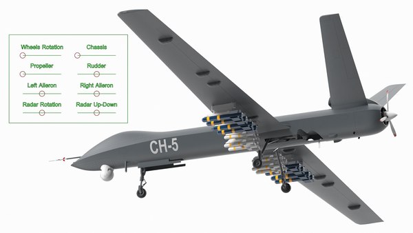 modelo 3d CH-5 Rainbow UAV armado y aparejado - TurboSquid 1942210