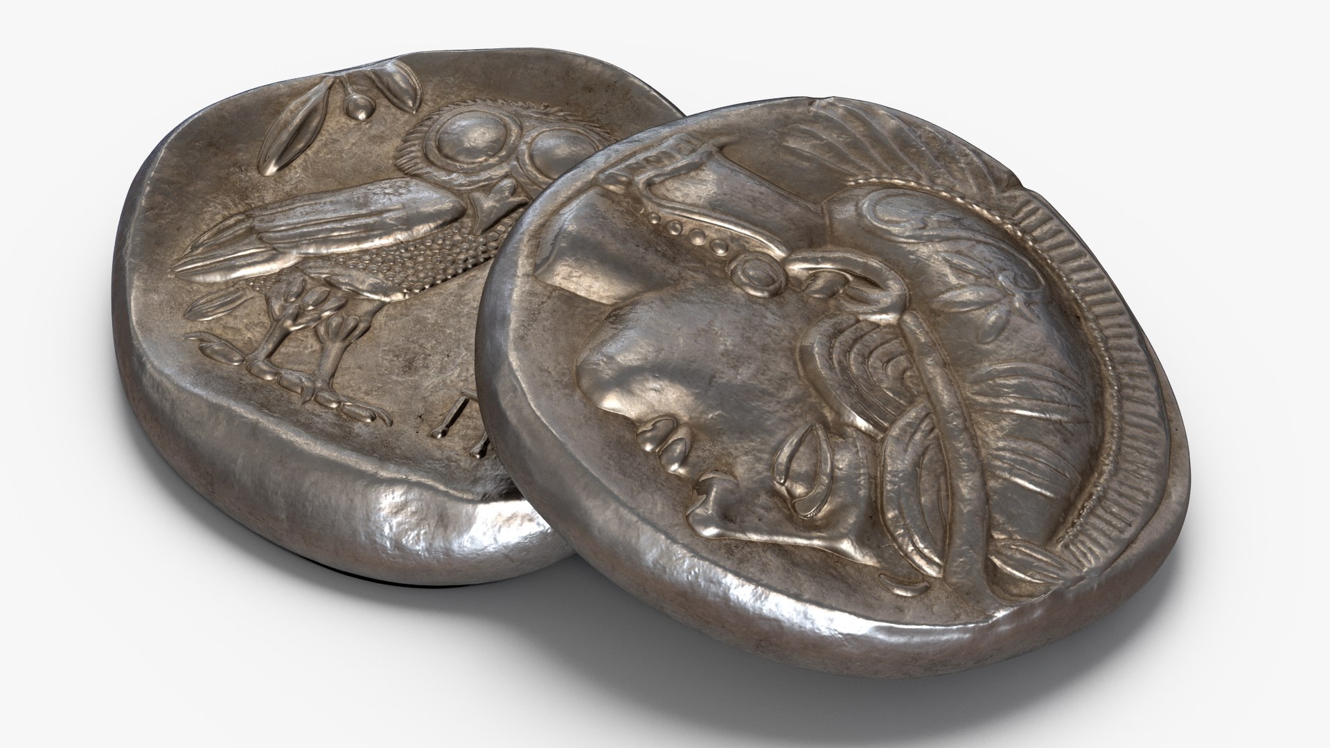 3D Silver Ancient Coins Collection 2 model - TurboSquid 1824205
