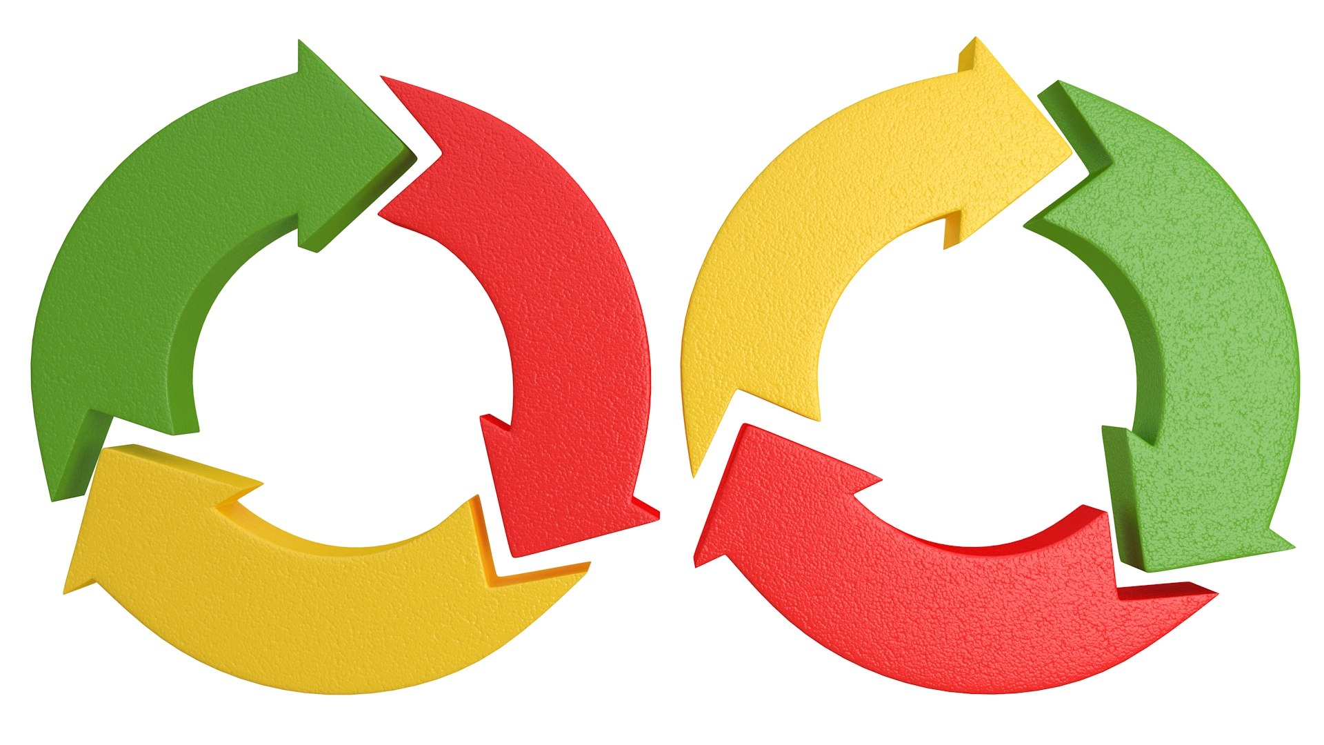 3D Triple Circular Arrows Symbol 01 - TurboSquid 1721475