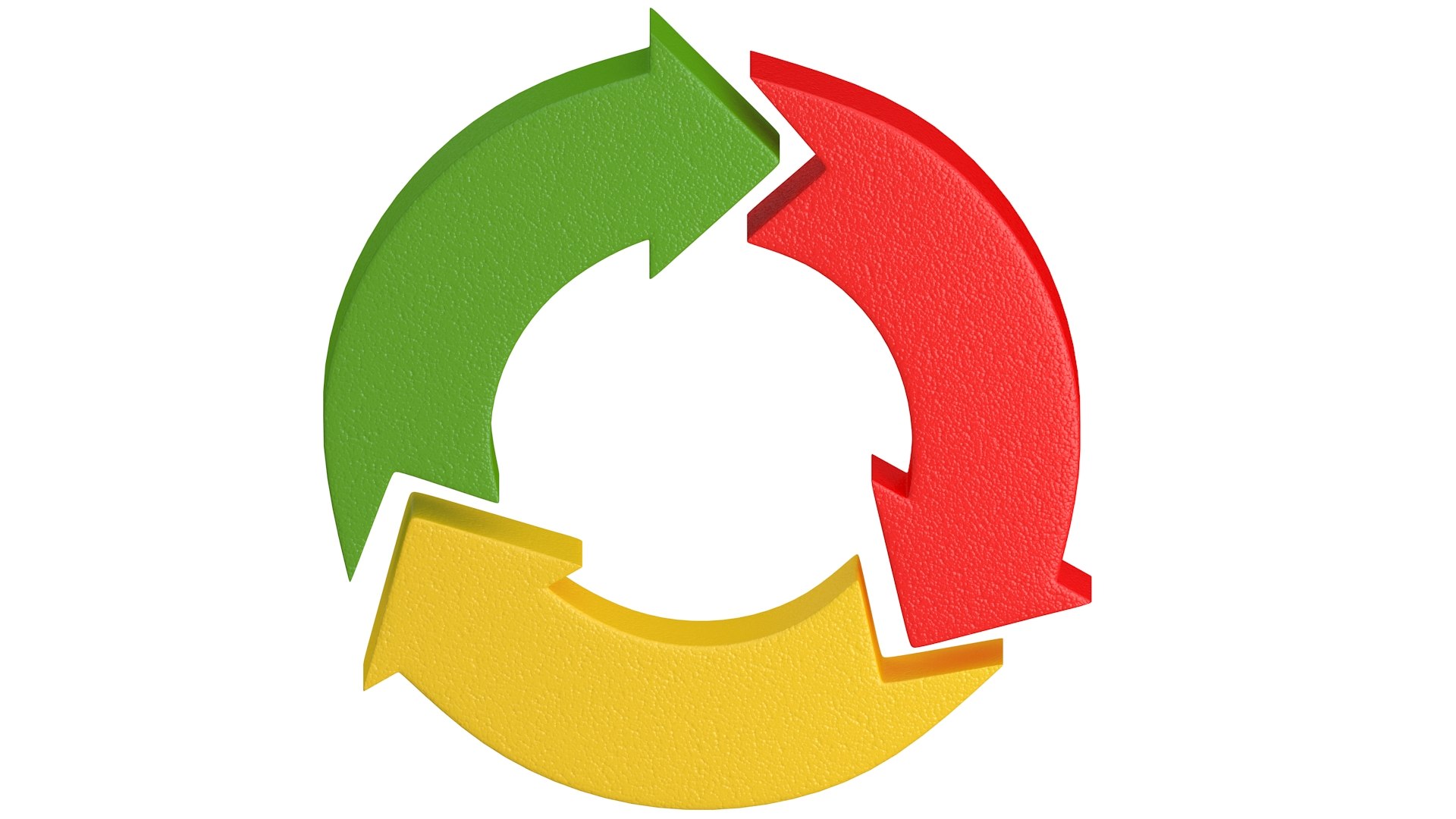 3D Triple Circular Arrows Symbol 01 - TurboSquid 1721475