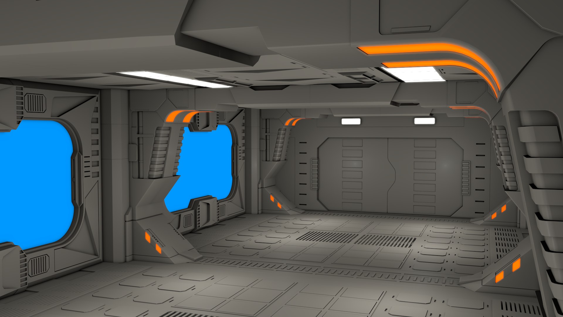 Sci Fi Corridor 3D Model - TurboSquid 1992557