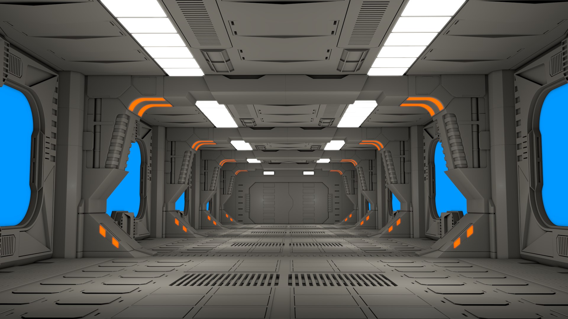 Sci Fi Corridor 3D Model - TurboSquid 1992557