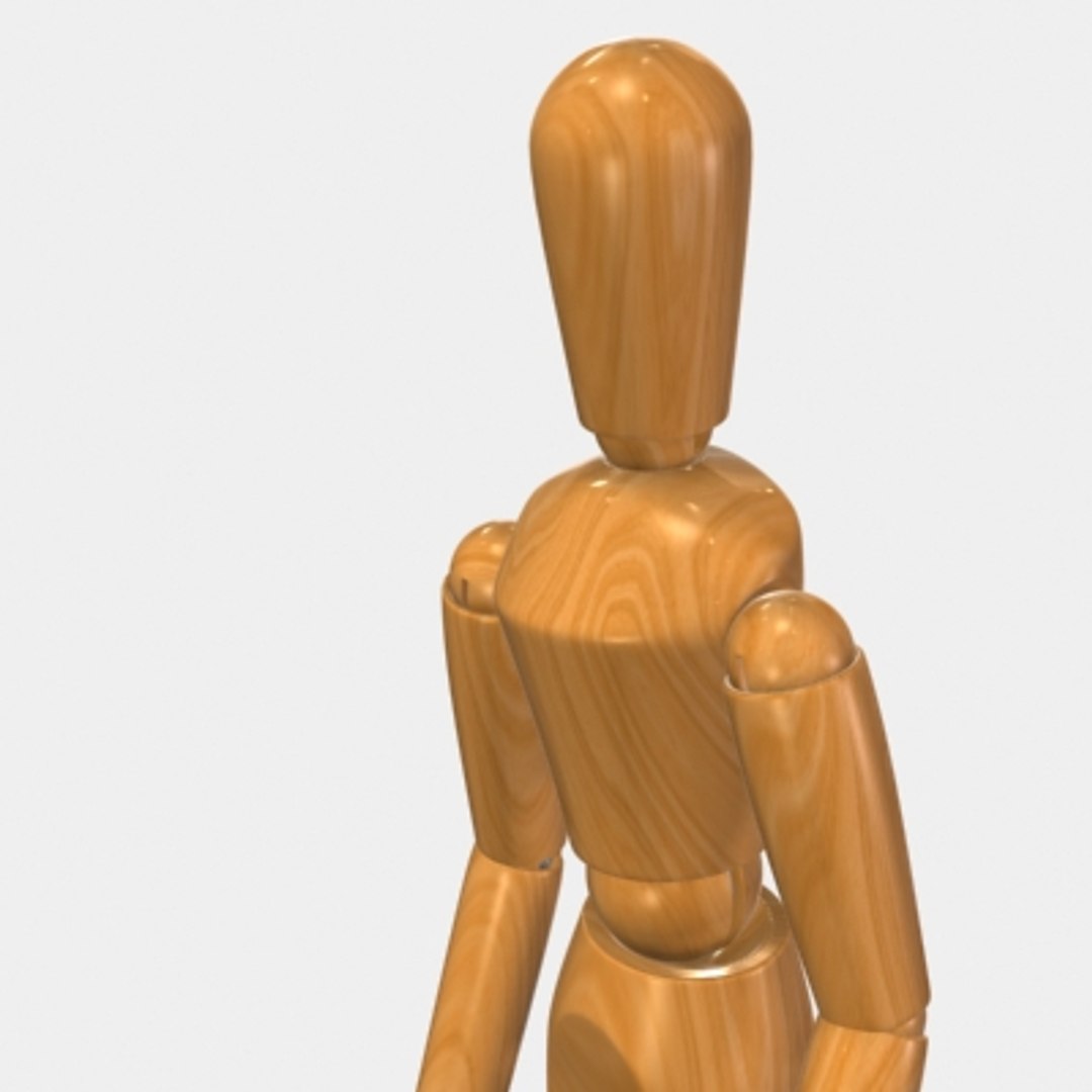 3d Wood Man Wooden Model