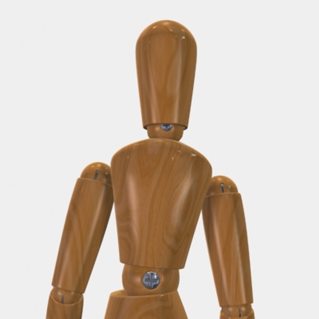 3d Wood Man Wooden Model