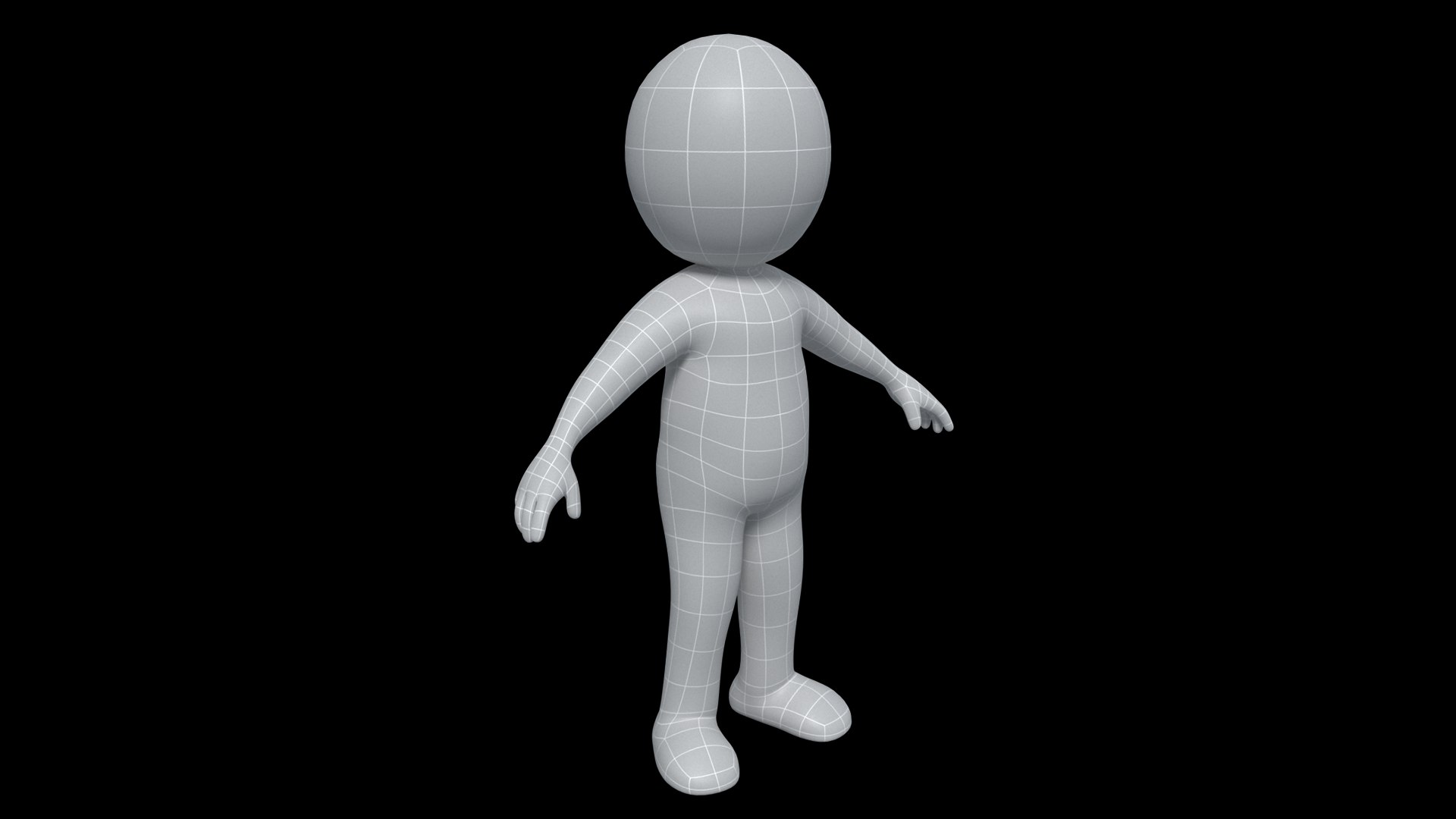 Low Poly Base Mesh Generic Character 3D - TurboSquid 1818013