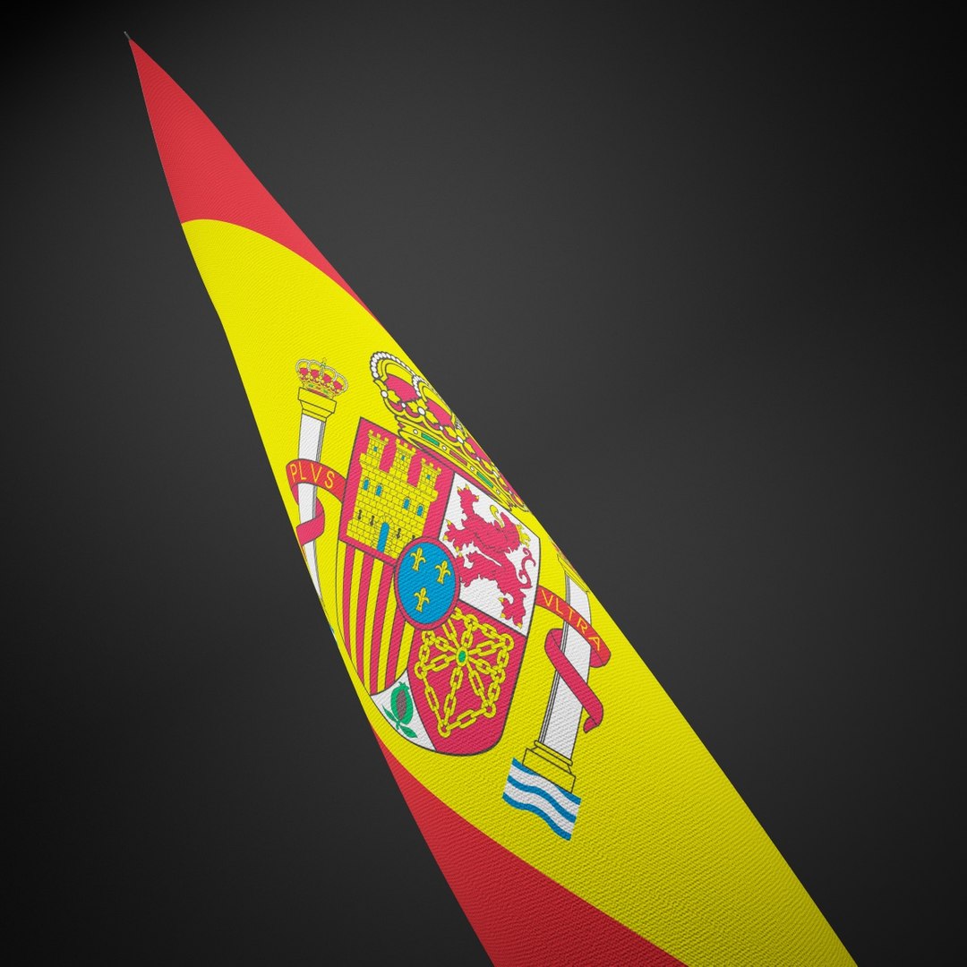 Spain Flag Pole 3ds