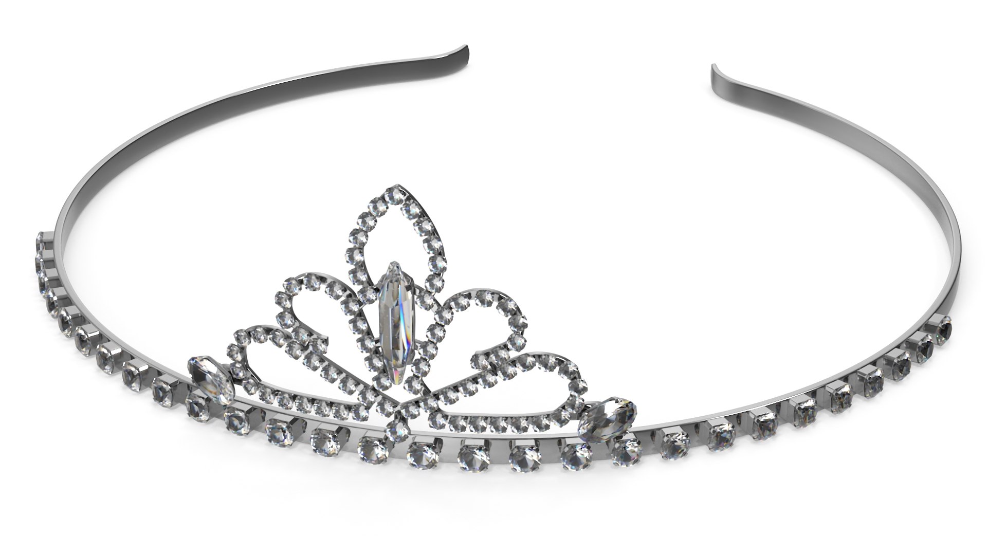 3D Model Jeweled Tiara Headband - TurboSquid 2284563