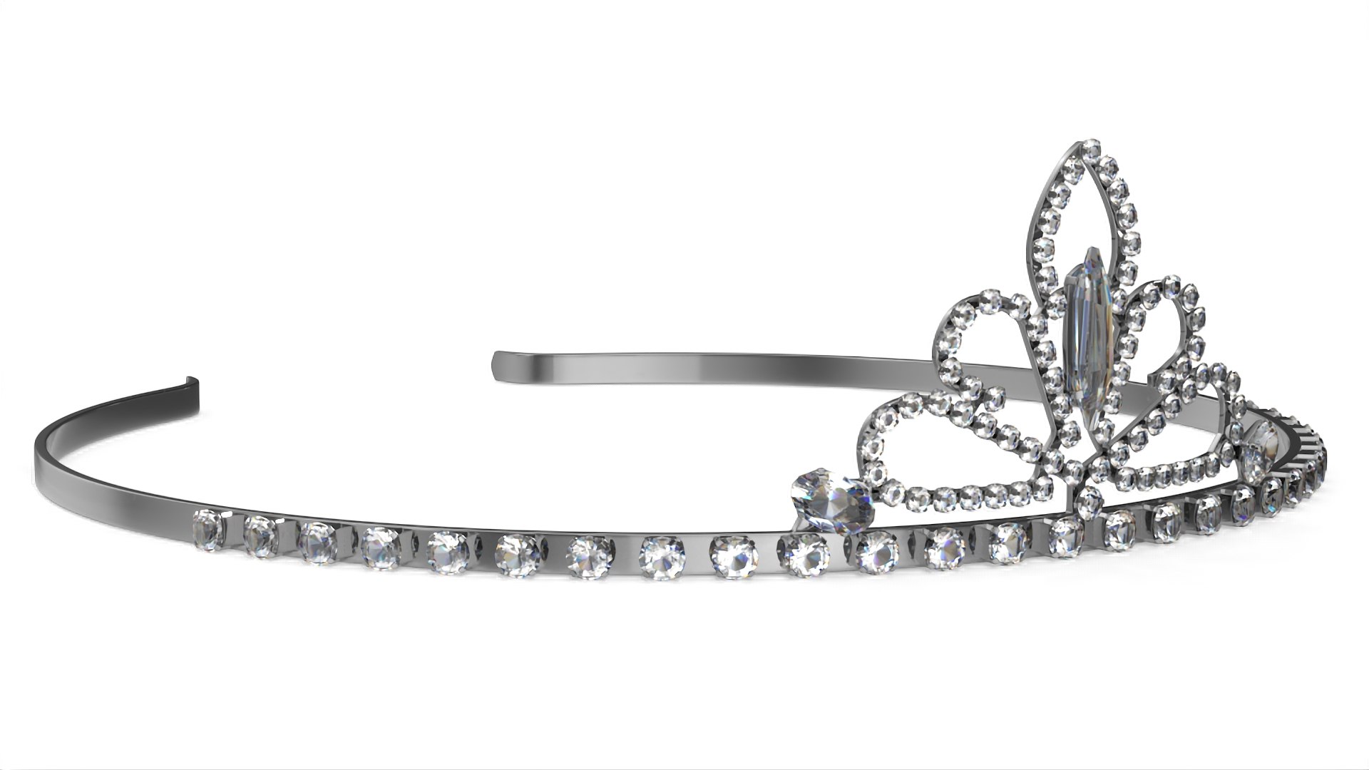 3D Model Jeweled Tiara Headband - TurboSquid 2284563