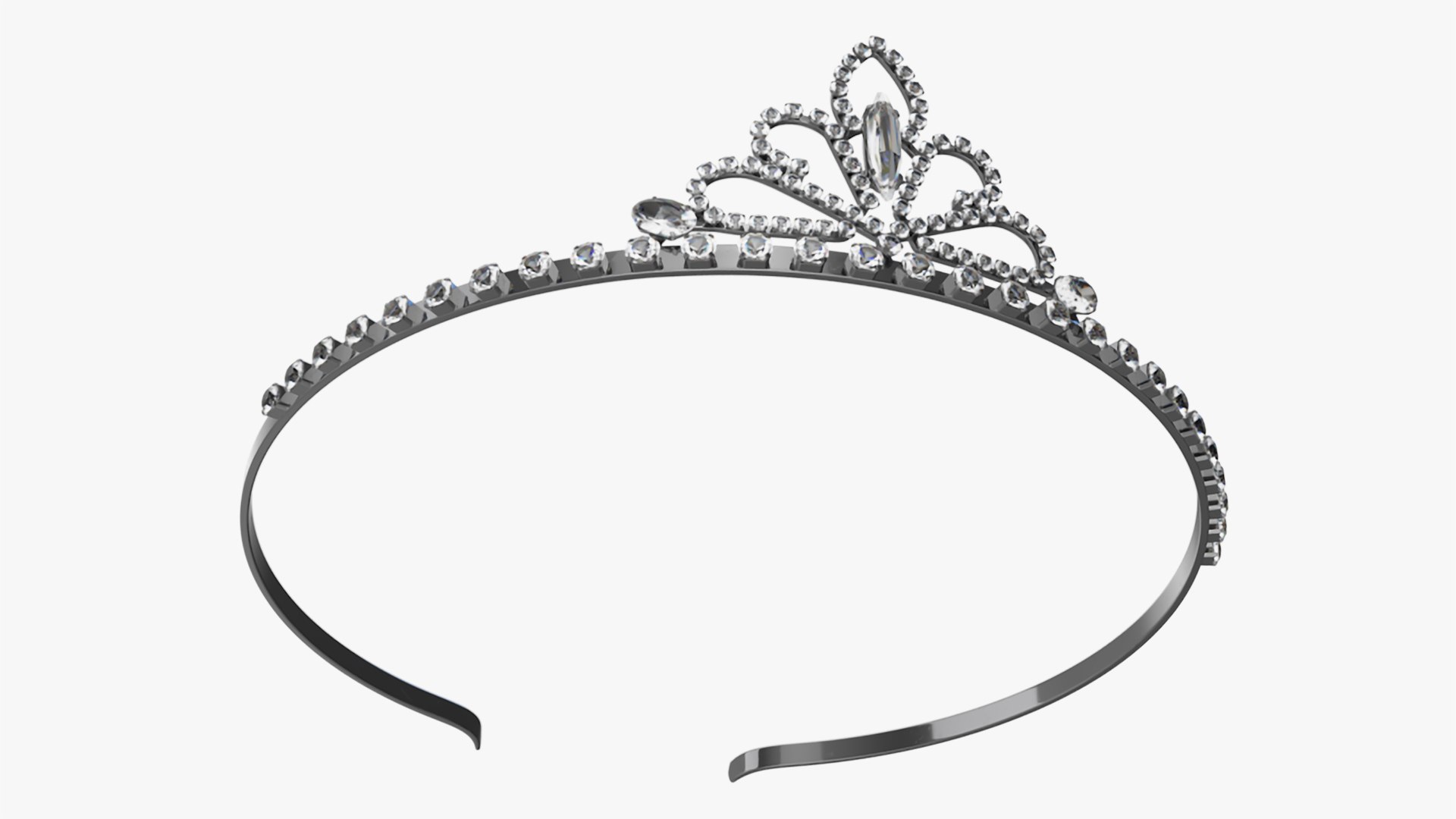 3D Model Jeweled Tiara Headband - TurboSquid 2284563
