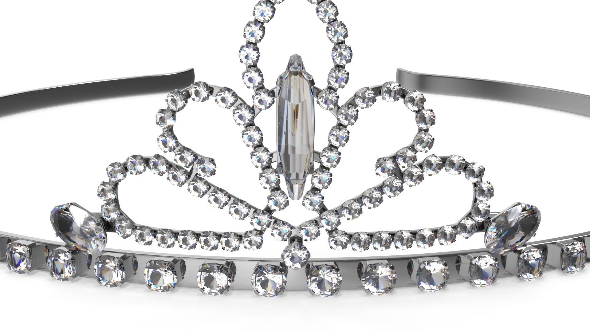 3D Model Jeweled Tiara Headband - TurboSquid 2284563