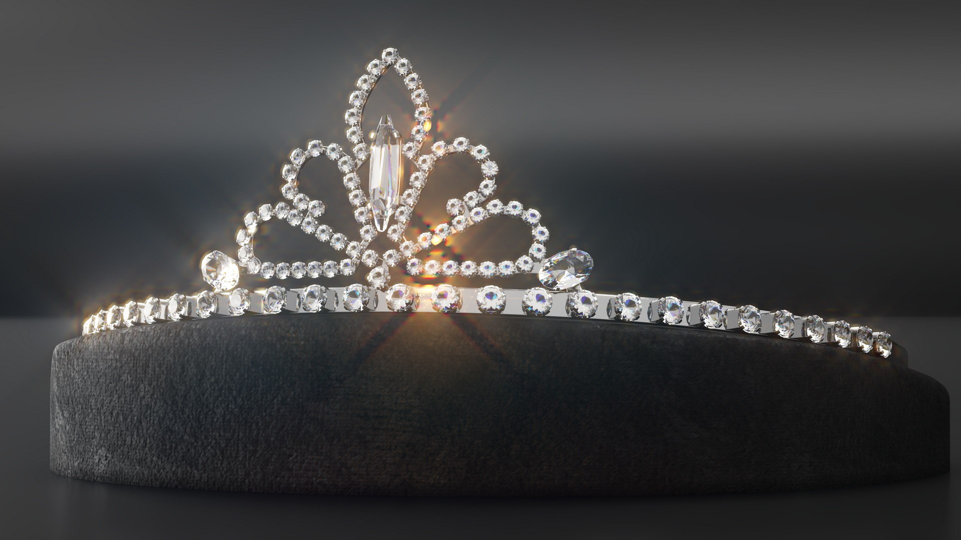 3D Model Jeweled Tiara Headband - TurboSquid 2284563