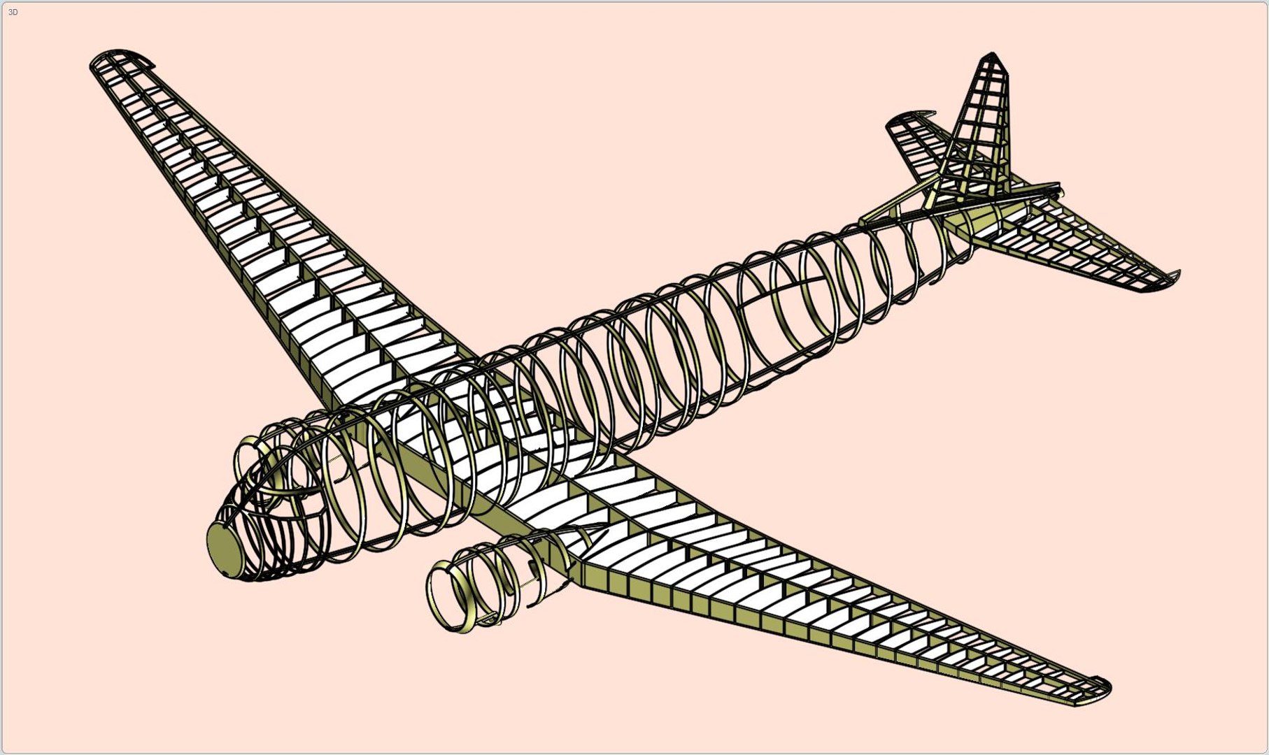 3d Douglas C-47 Transport Aircraft