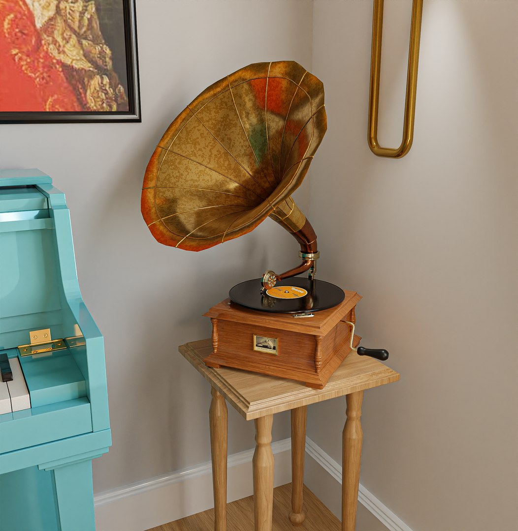 3D Gramophone Model - TurboSquid 2131726