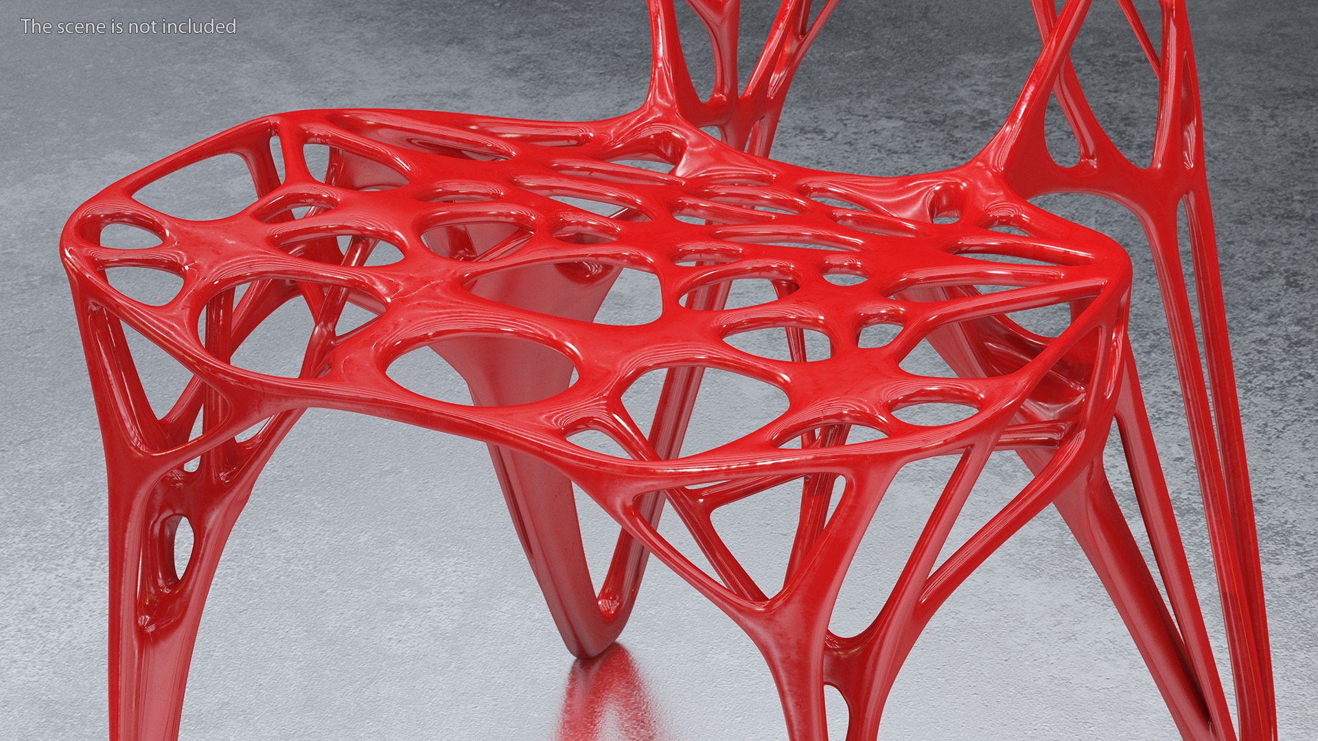 3D Model Modern GENERICO Chair Red - TurboSquid 1919674