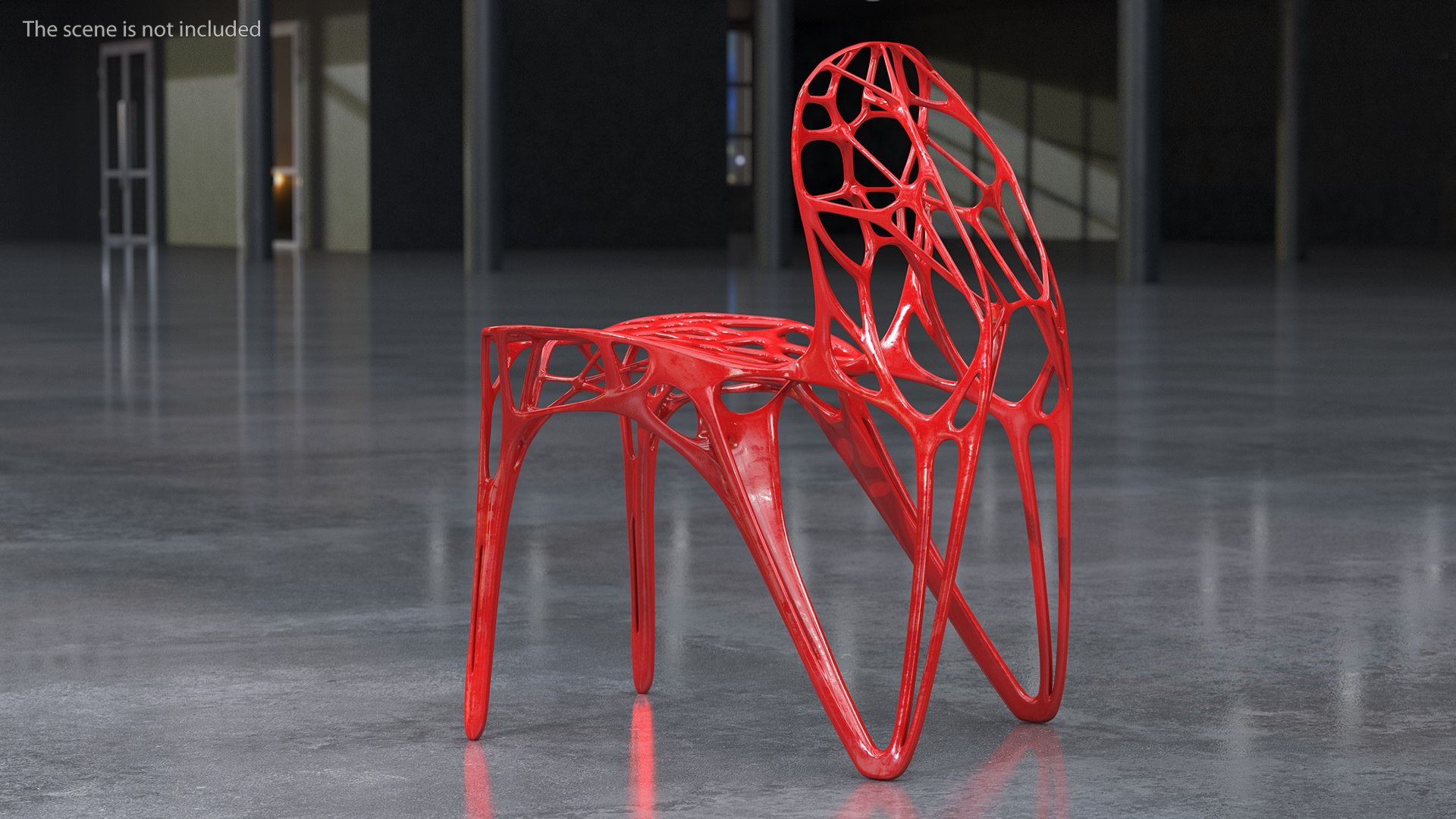 3D Model Modern GENERICO Chair Red - TurboSquid 1919674