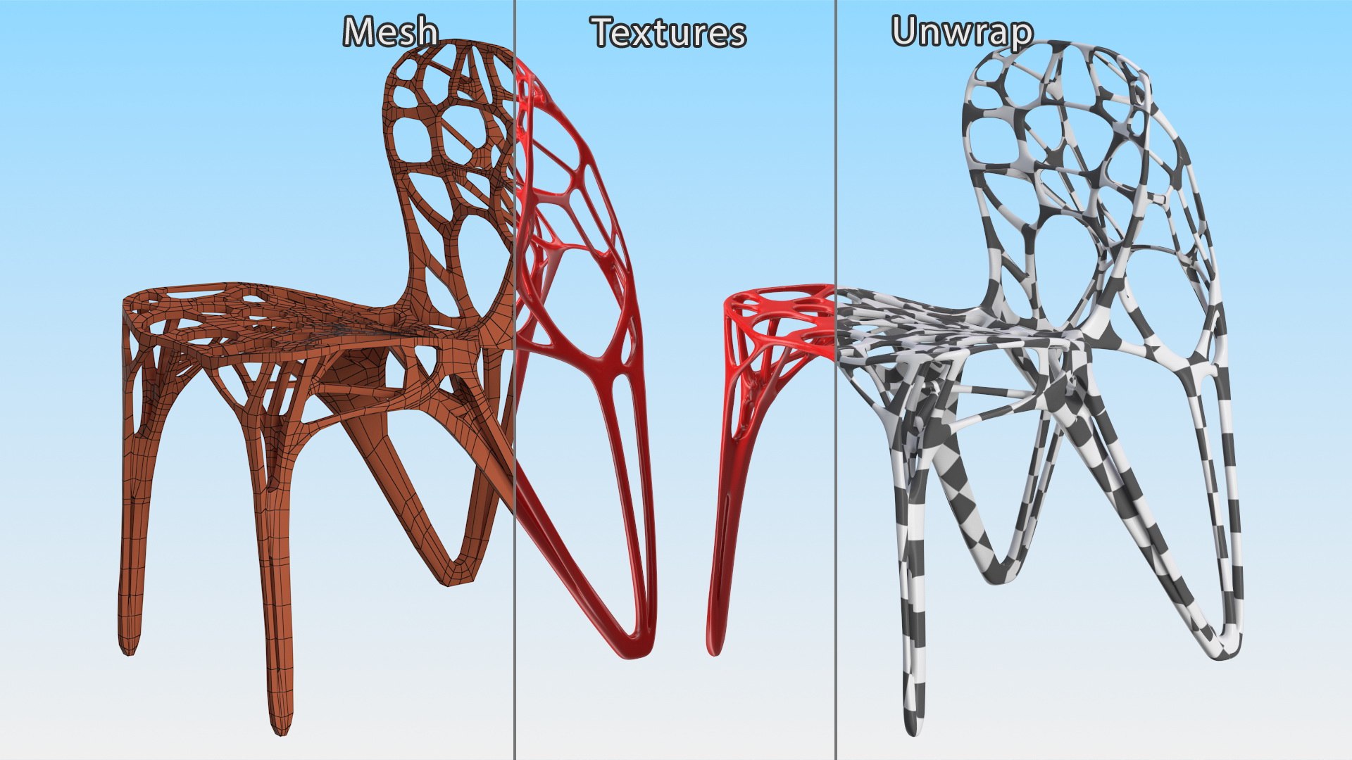 3D Model Modern GENERICO Chair Red - TurboSquid 1919674