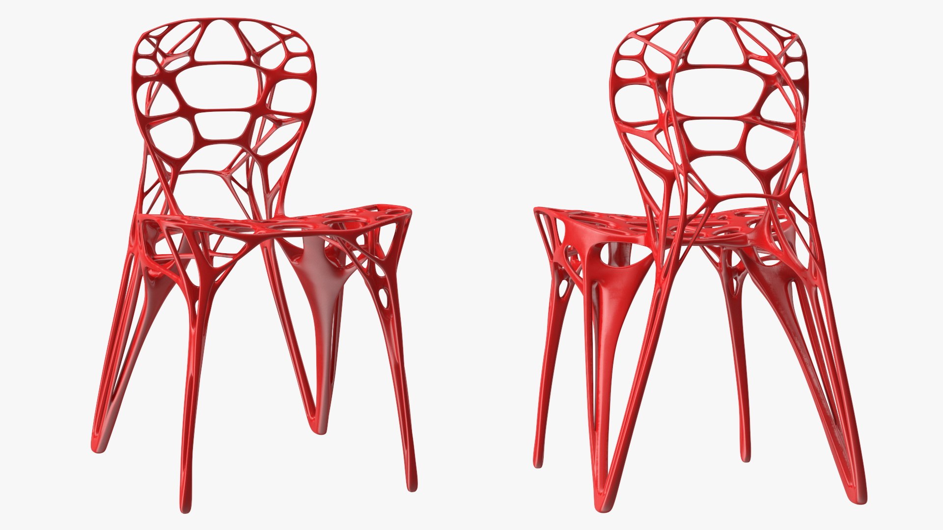 3D Model Modern GENERICO Chair Red - TurboSquid 1919674