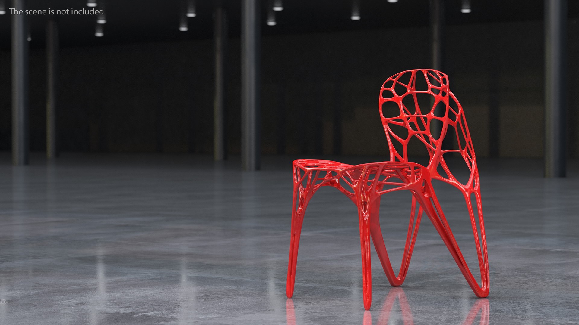 3D Model Modern GENERICO Chair Red - TurboSquid 1919674