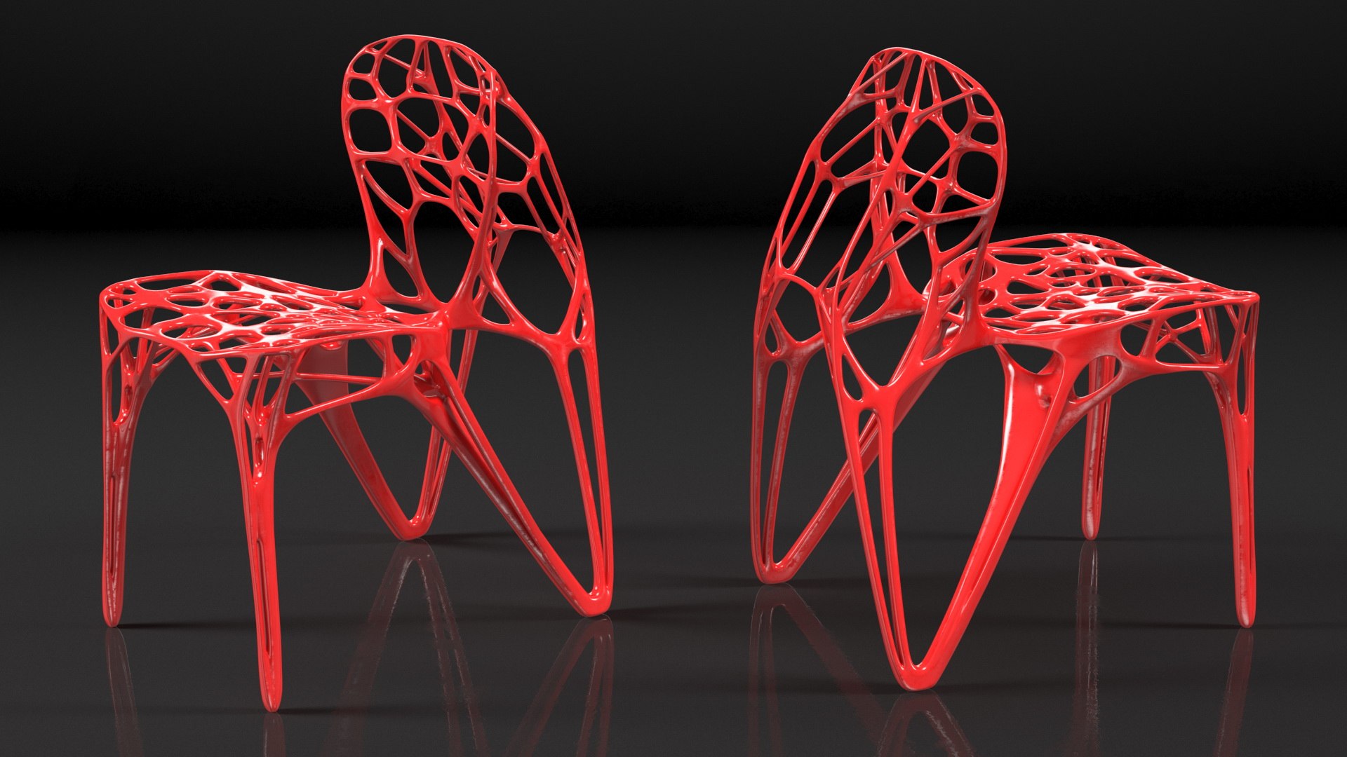 3D Model Modern GENERICO Chair Red - TurboSquid 1919674